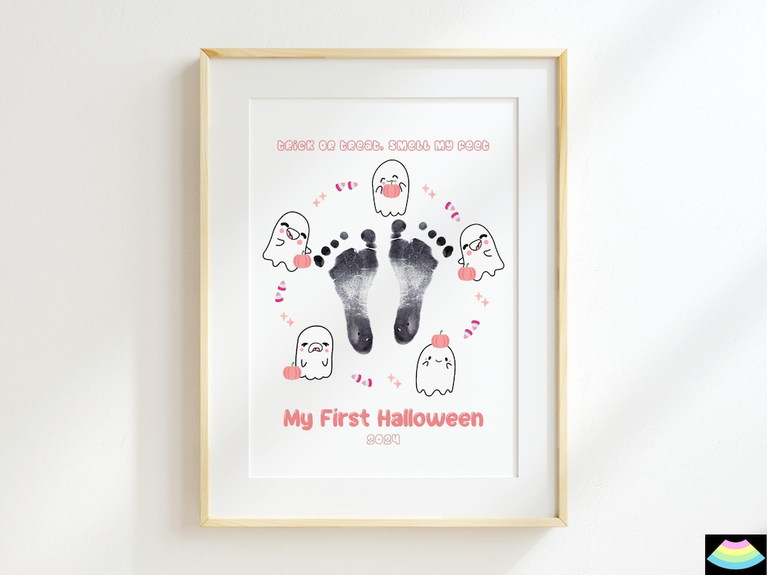 DIY Halloween Footprint Arts and Craft Baby Keepsake, My First ...