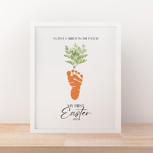 Cutest Carrot in the Patch DIY Easter Footprint Arts and Craft Baby ...