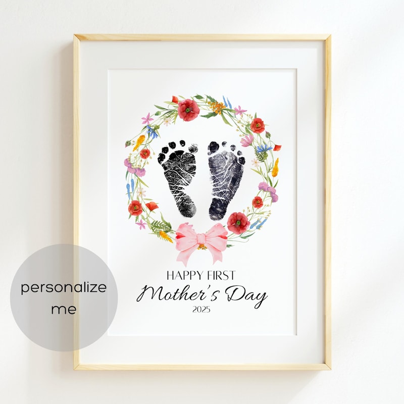 Mothers Day Footprint Art - Etsy