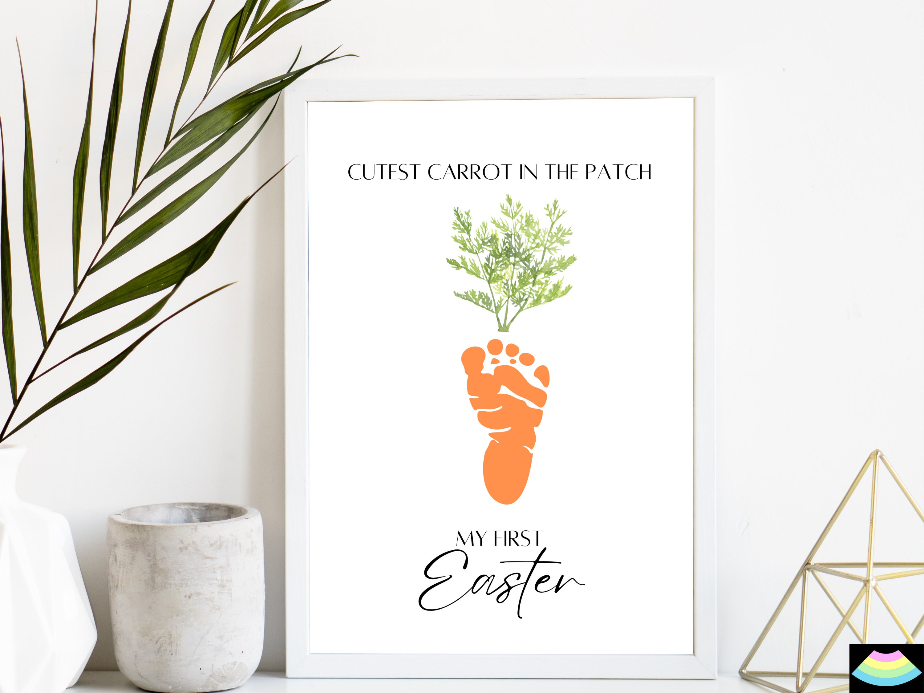 My First Easter Footprint Art Keepsake, Easter Gift Footprint Craft ...