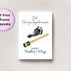Tape Measure Father's Day Baby Footprint Arts and Craft Printable ...