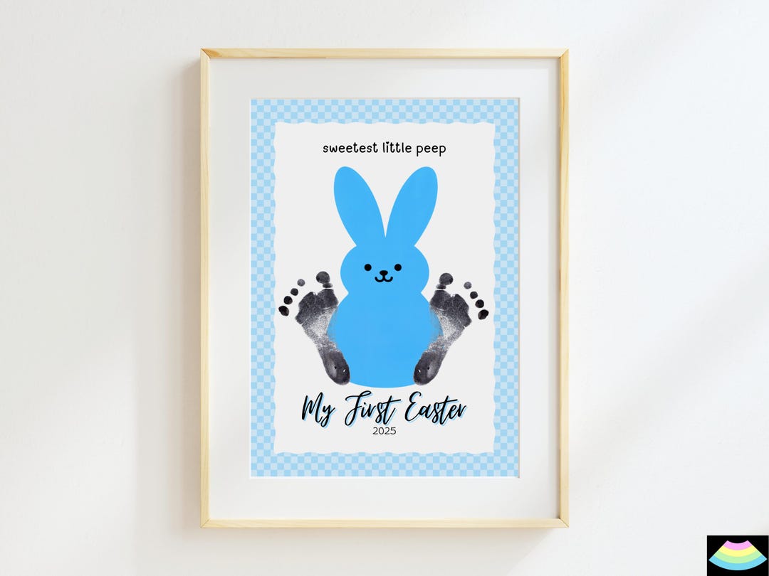 My First Easter Baby Footprint Art Keepsake Gift DIY 1st Easter ...