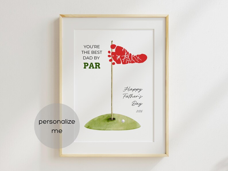 Fathers Day Golf Gift for Dad From Baby | Footprint Craft for Babies ...
