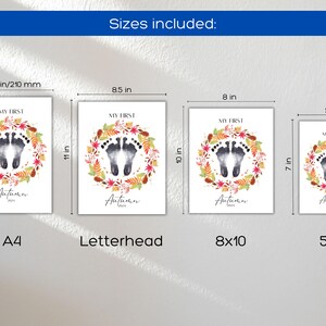 Printable My First Autumn DIY Baby Footprint Arts and Craft Keepsake ...