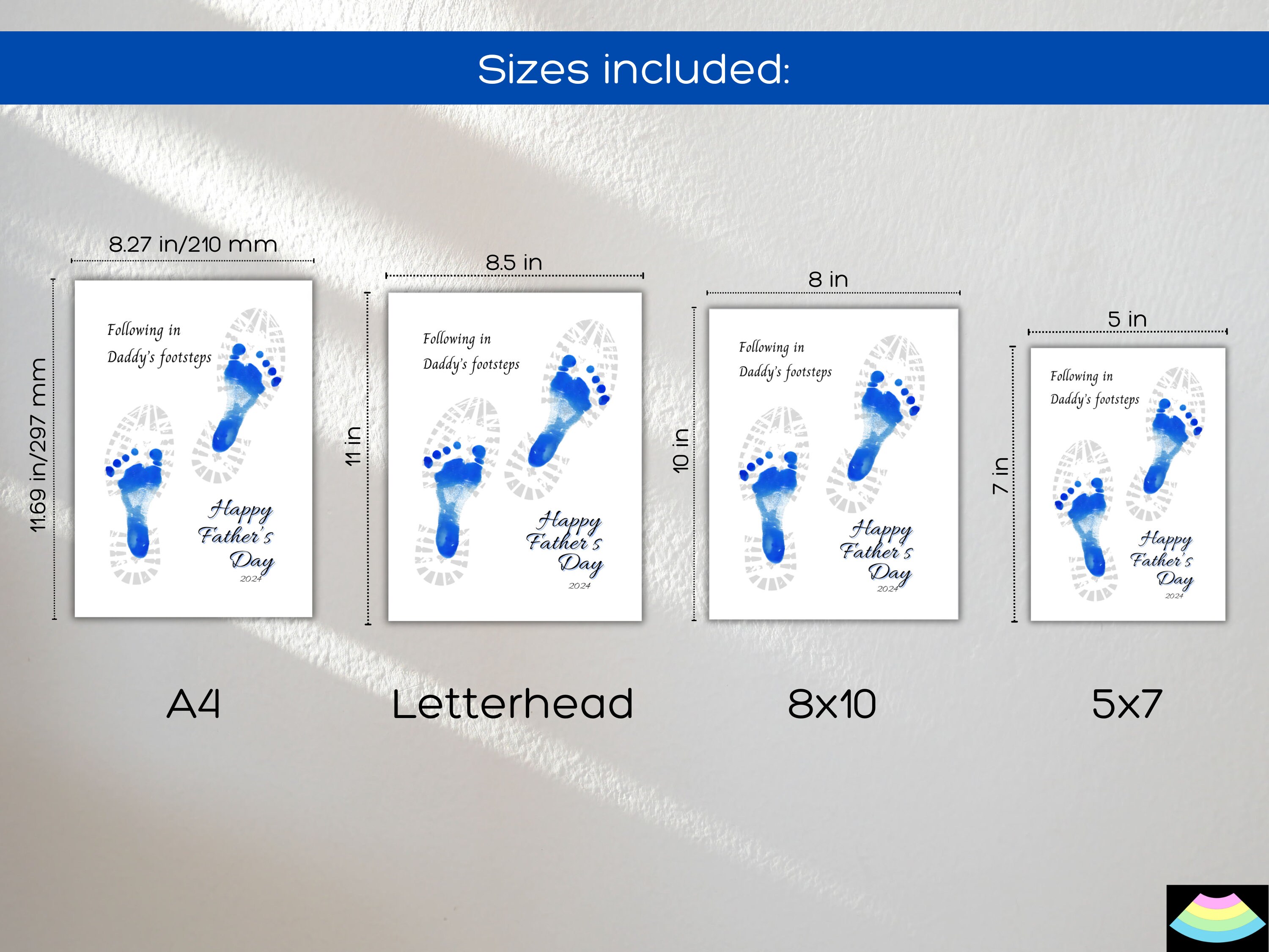 Following in Daddy's Footsteps Father's Day Baby Footprint Arts and ...