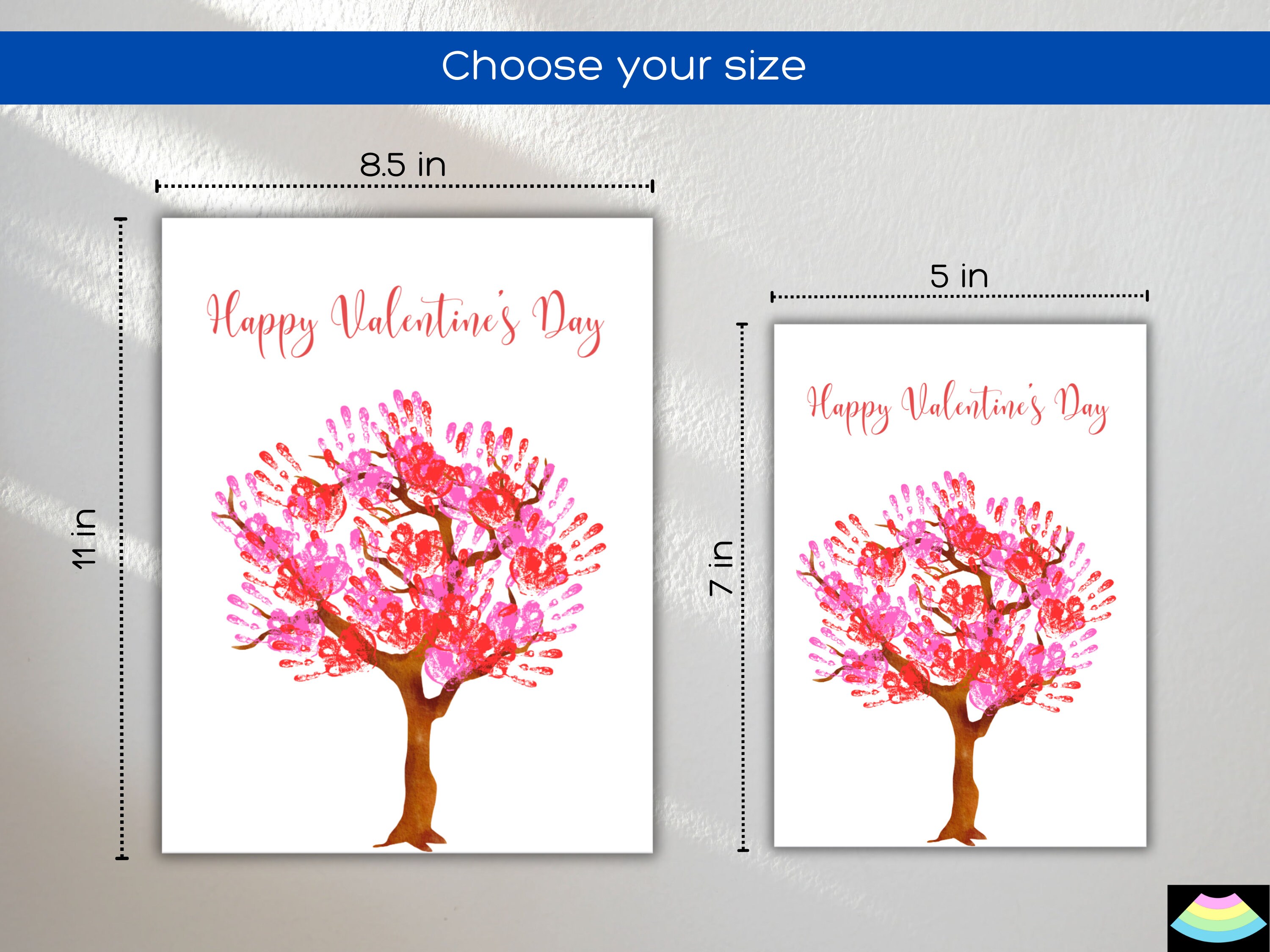 Valentines Day Handprint Art Craft for Kids, DIY Printable Activity ...