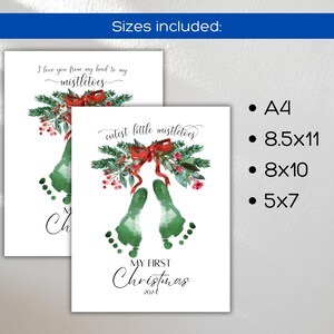 Mistletoes Footprint My First Christmas Baby Arts and Craft Keepsake ...