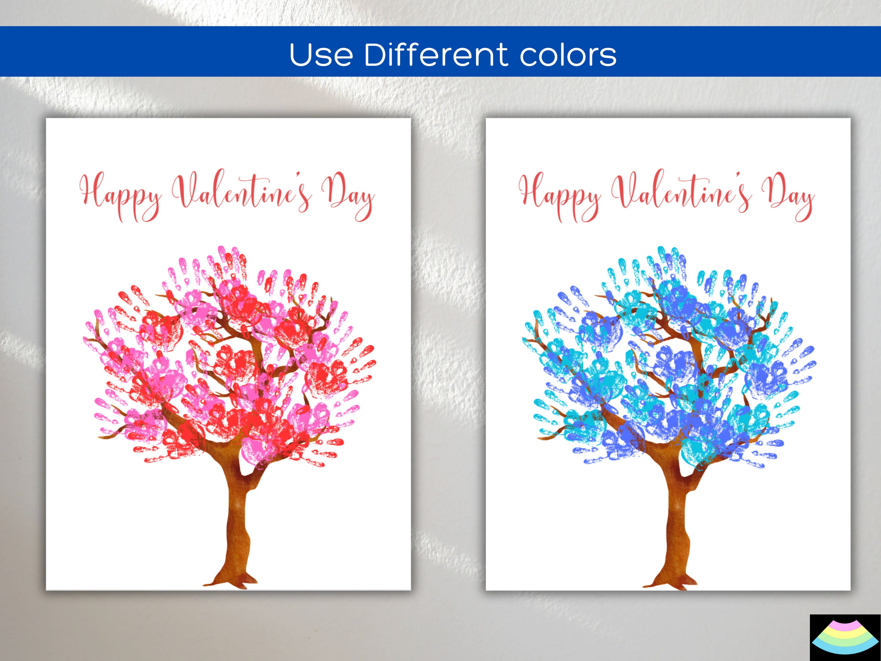 Valentines Day Handprint Art Craft for Kids, DIY Printable Activity ...