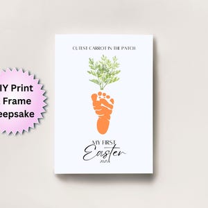 Cutest Carrot in the Patch DIY Easter Footprint Arts and Craft Baby ...