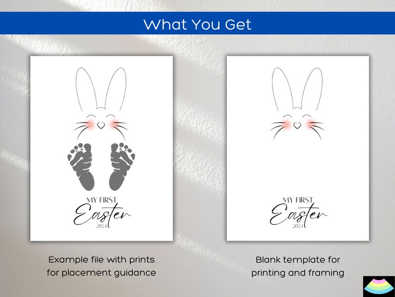Baby First Easter Footprint Art and Crafts Keepsake, My First Easter ...