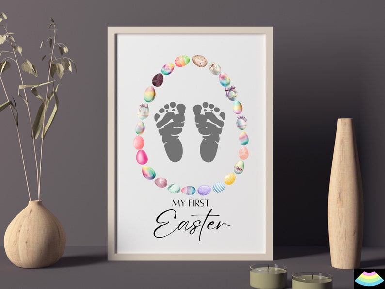 Babys First Easter Footprint Art DIY Baby Keepsake Craft, My First ...