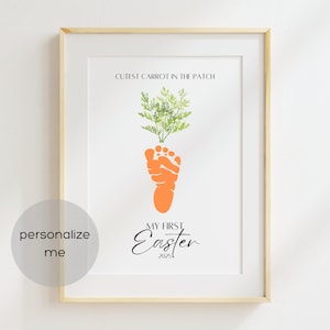 Cutest Carrot in the Patch DIY Easter Footprint Arts and Craft Baby ...