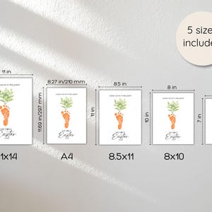 Editable Cutest Carrot in the Patch Easter Footprint Art | DIY Easter ...