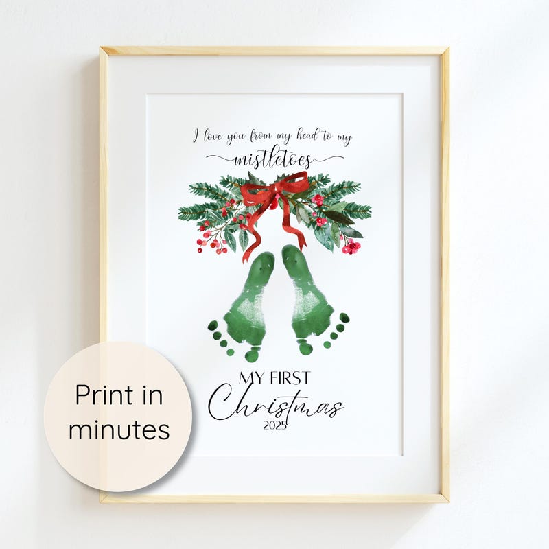 Christmas Baby Foot Sign - Etsy