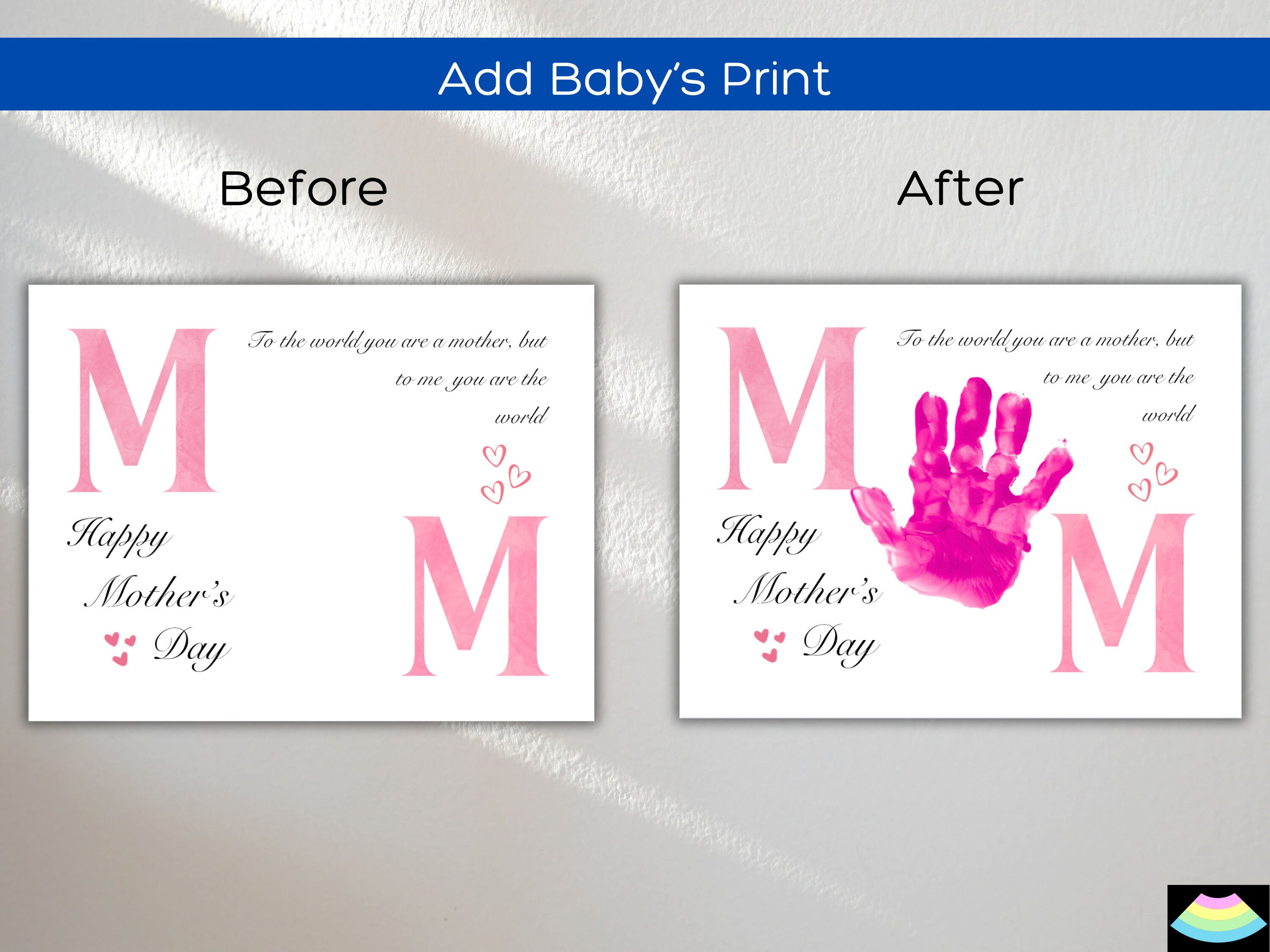 Printable Mother's Day Handprint Arts and Craft Keepsake, Preschool ...