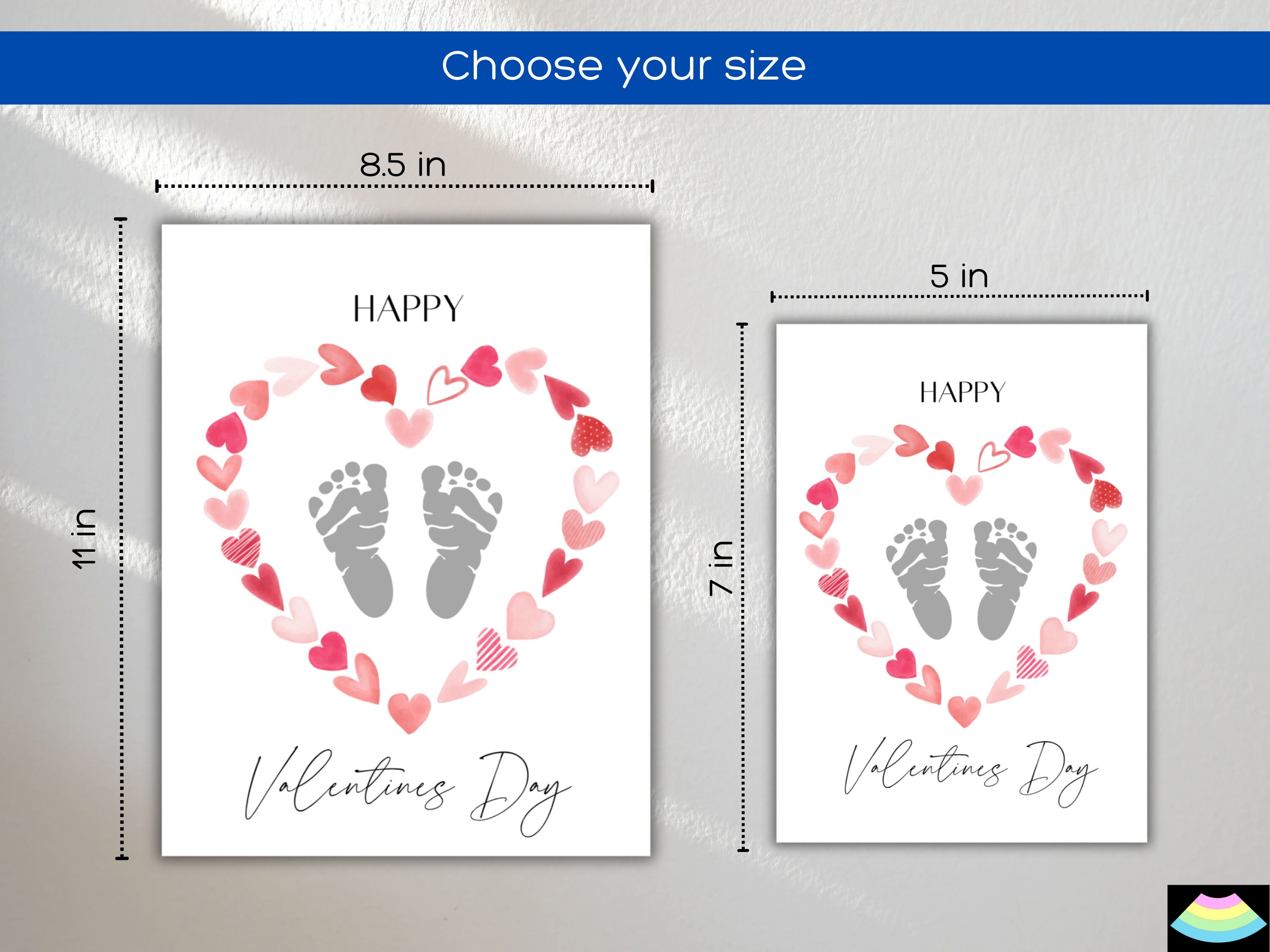 Valentines Day DIY Baby Keepsake Footprint Craft, Printable Activity ...