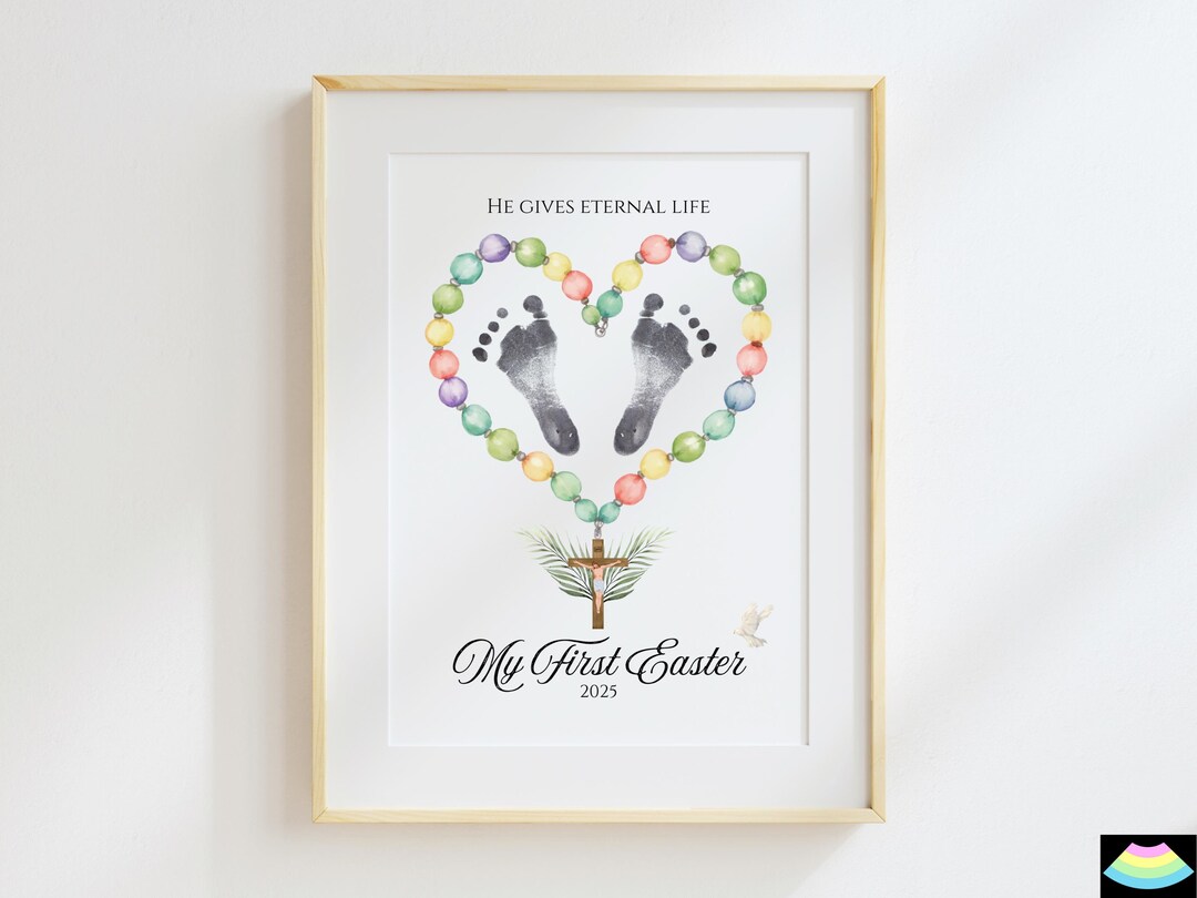 Religious Easter Baby Footprint Art DIY Keepsake | My First Easter Baby ...