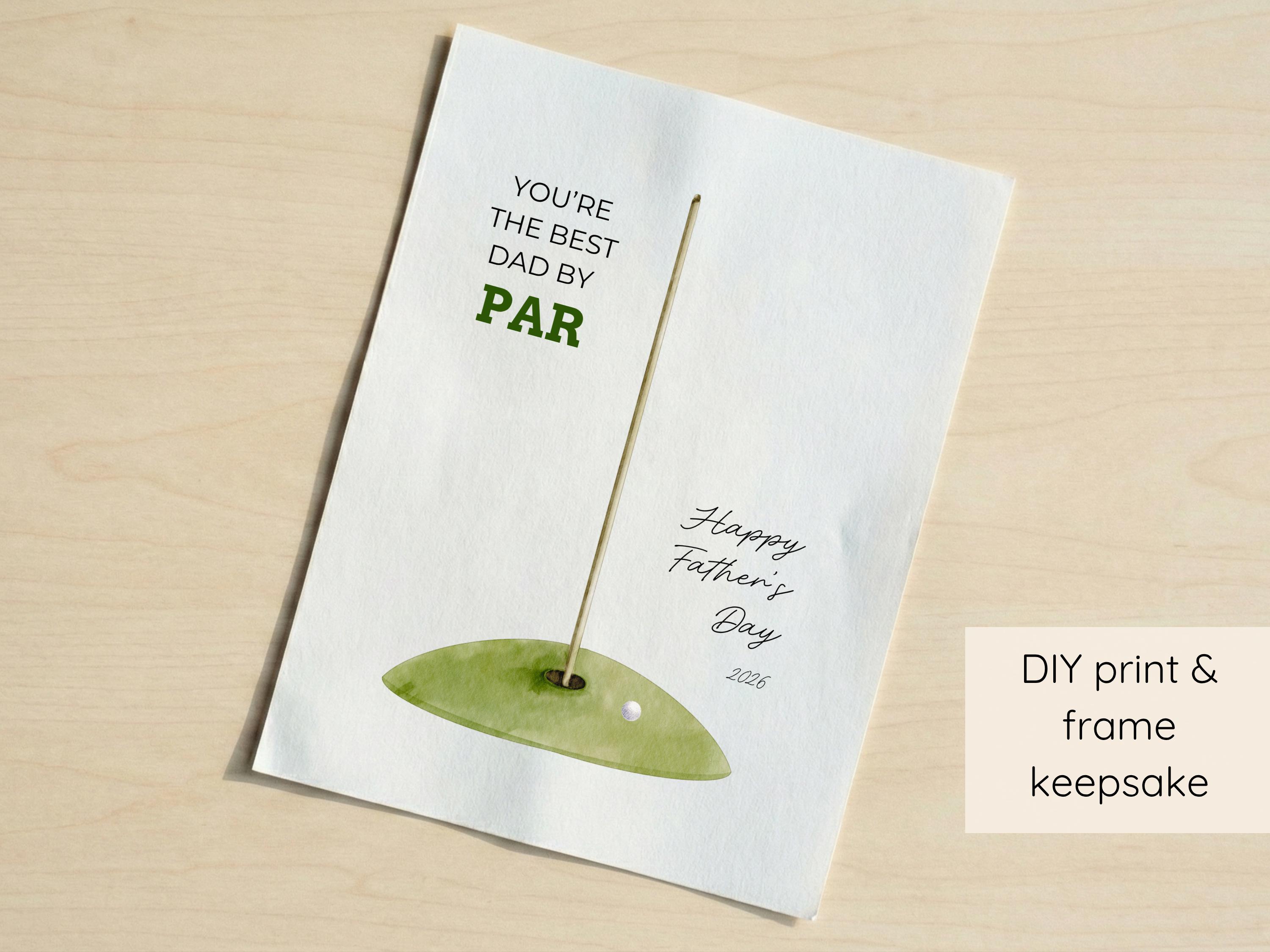 Fathers Day Golf Gift for Dad From Baby | Footprint Craft for Babies ...