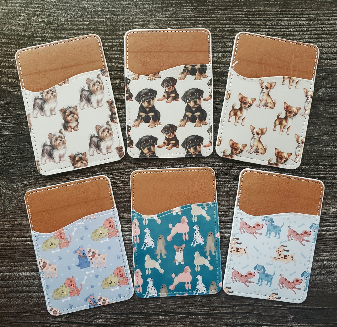 Cellphone Wallet, Phone Card Holder, Stick on Wallet for Phone, Dog ...