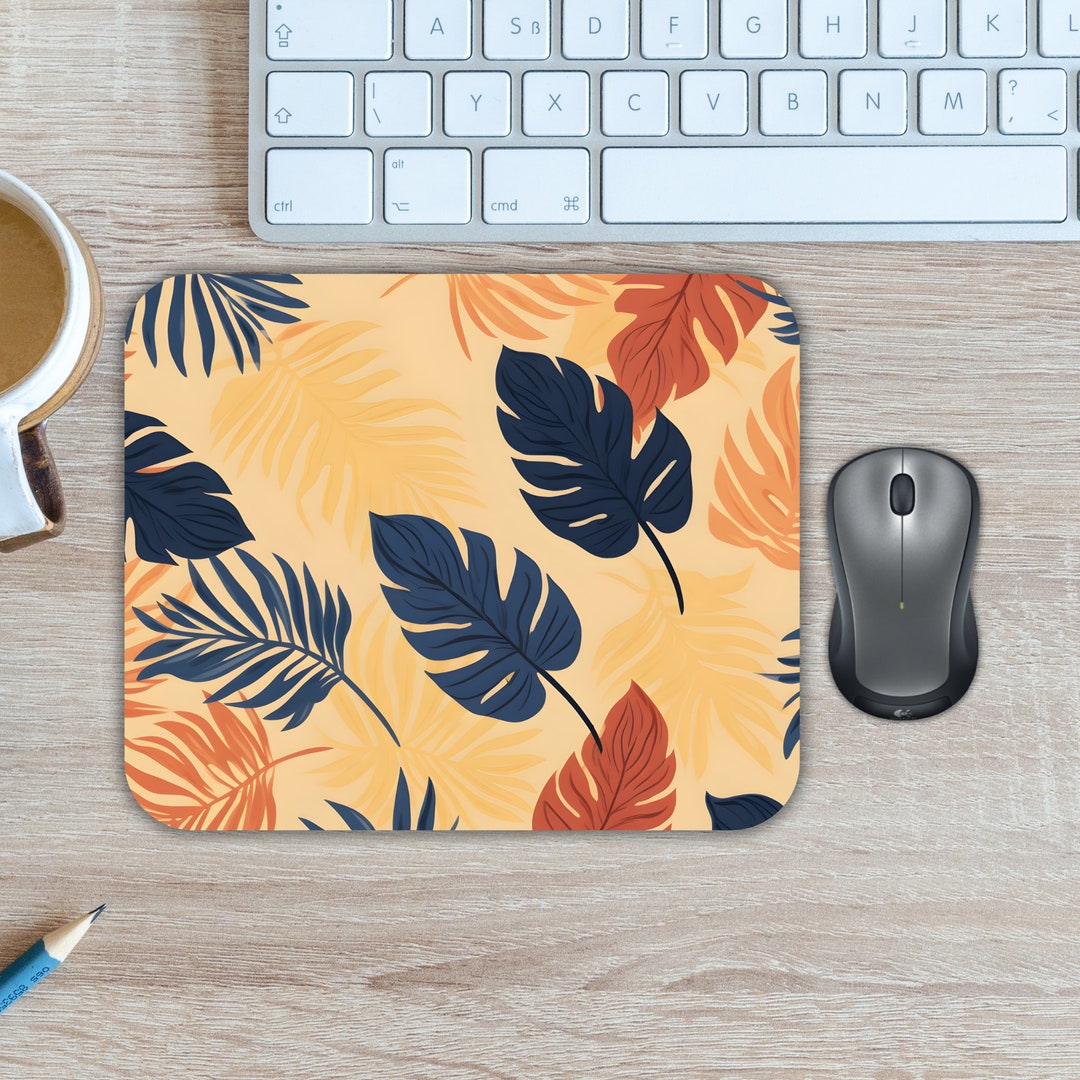 Tropical Leaves Mousepad, Safari Mouse Pad, Cute Mousepad, Gift for ...