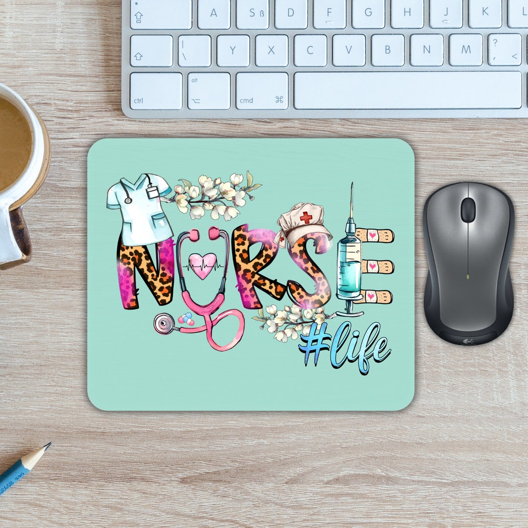 Nurse Life Mouse Pad, Healthcare Mousepad, RN Mousepad, Cute Mouse Pad ...