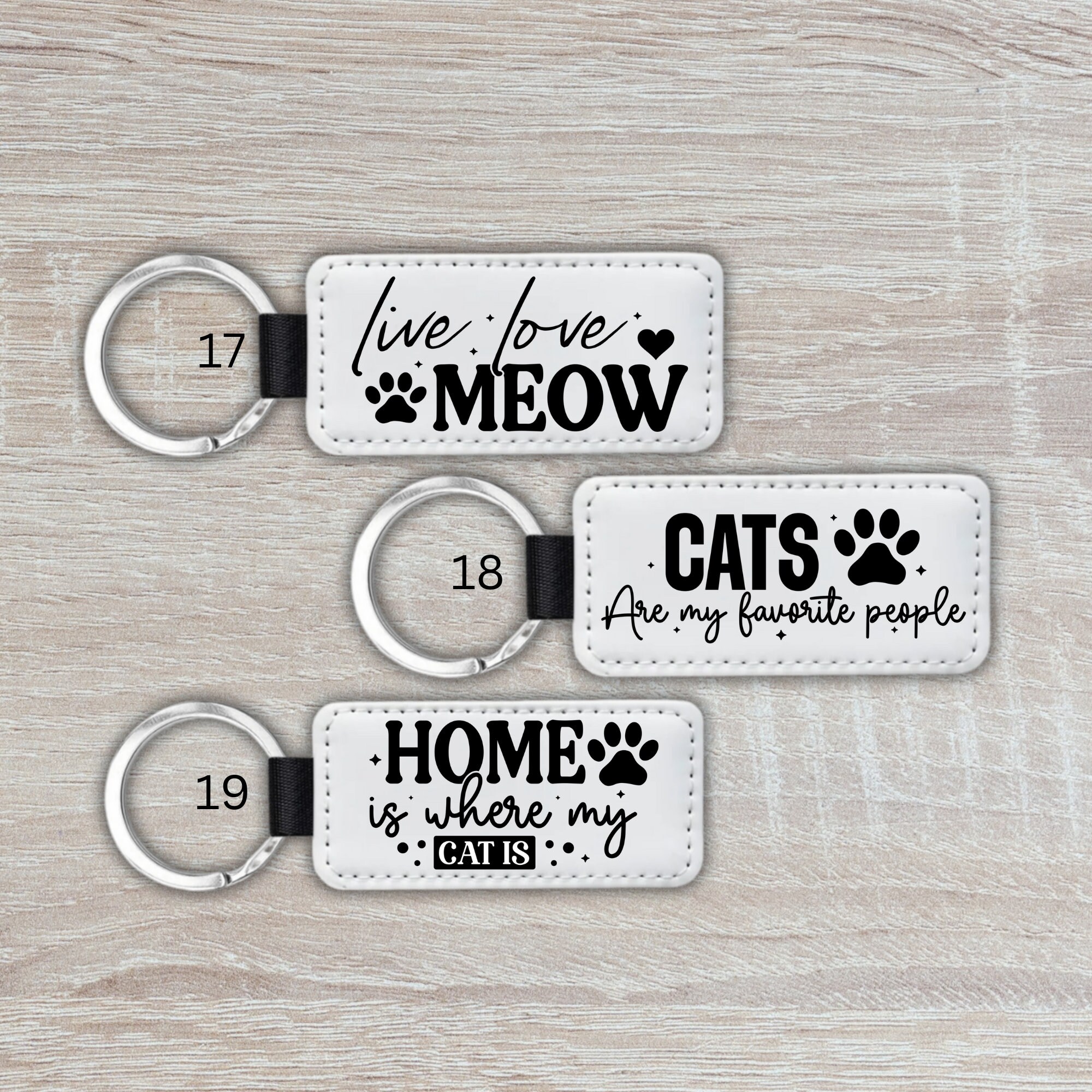 Cat Keychain, Keychain for Cat Lovers, Keychain for House Keys, Car Key ...