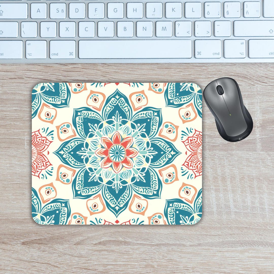 Mandala Mousepad | Cute Mouse Pad | Computer Accessory | Keyboard ...