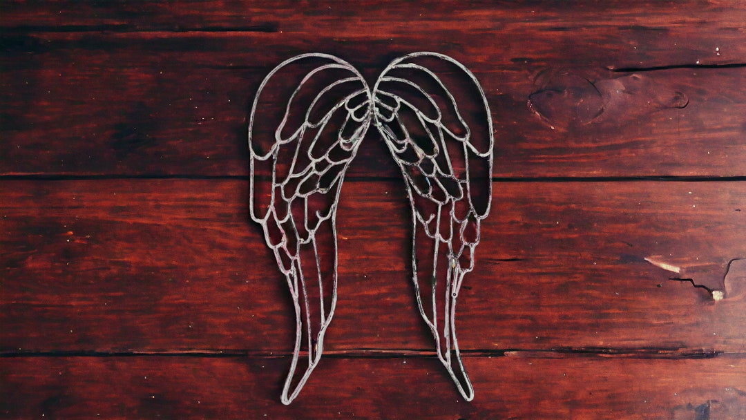 Hand Painted Distressed Metal Art Wings - Etsy
