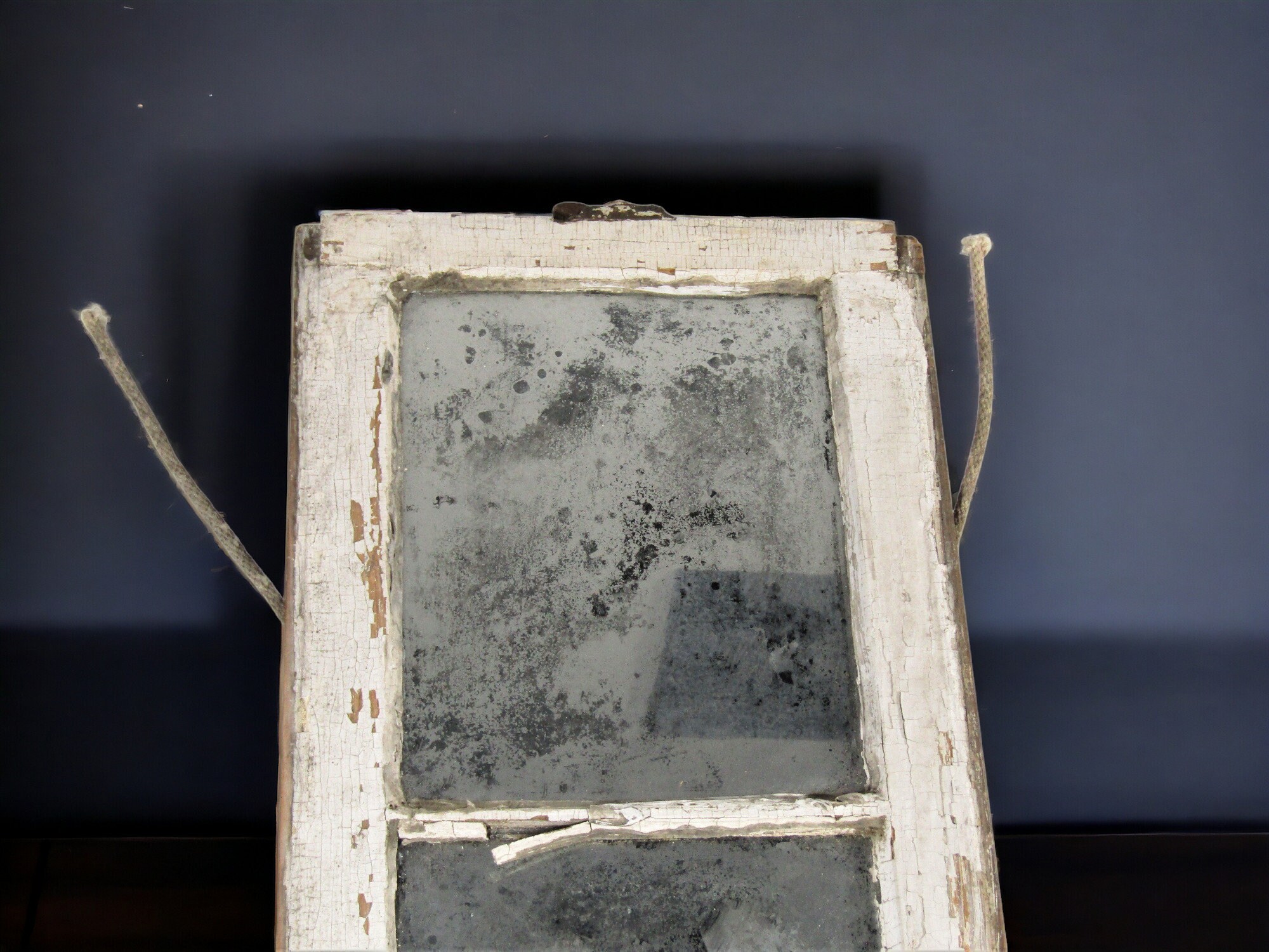 Antiqued Distressed Farmhouse Window With Color Washed Mirror - Etsy