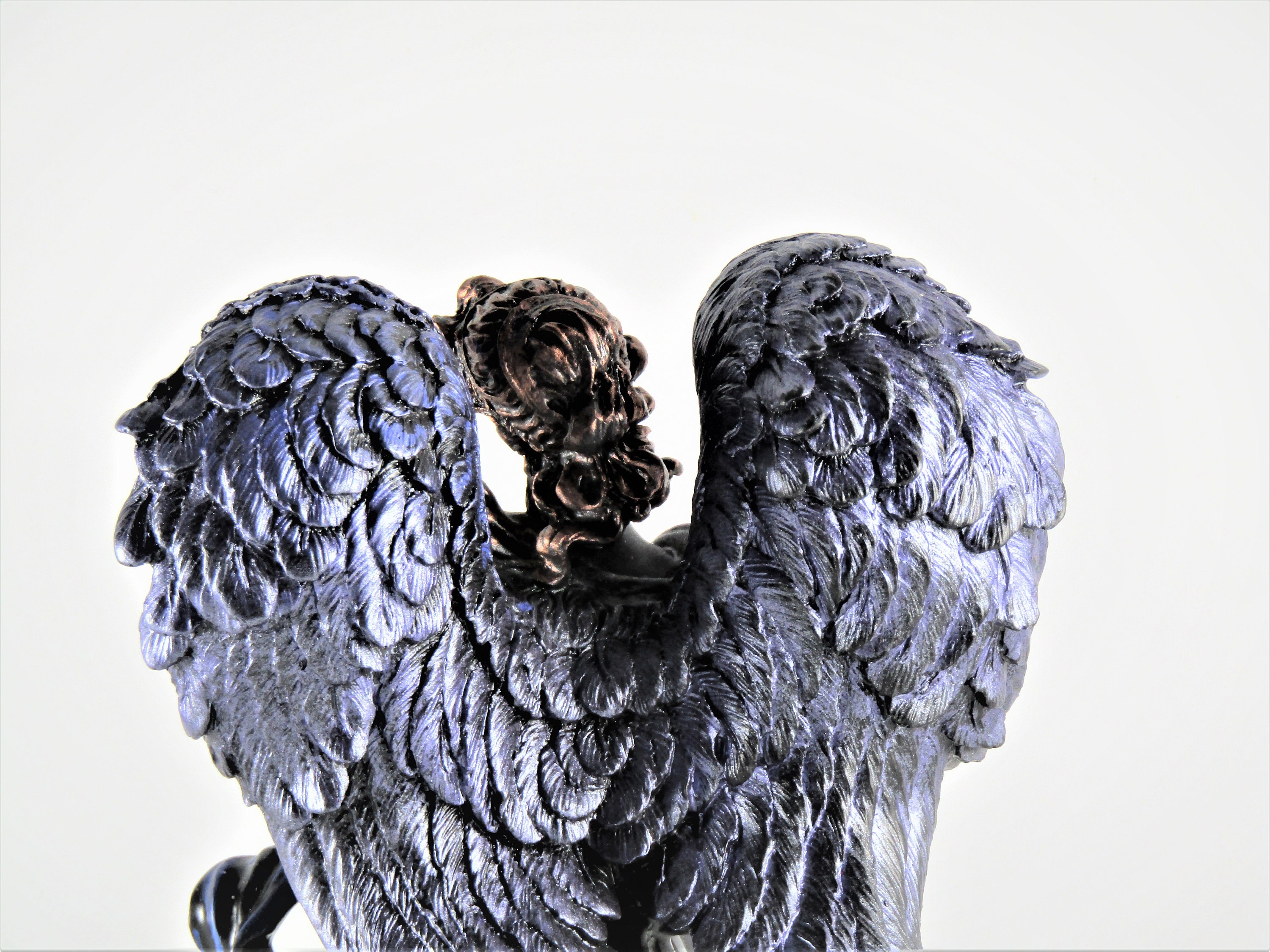 Hand Painted Gothic Dark Fairy Statue With Roses - Etsy