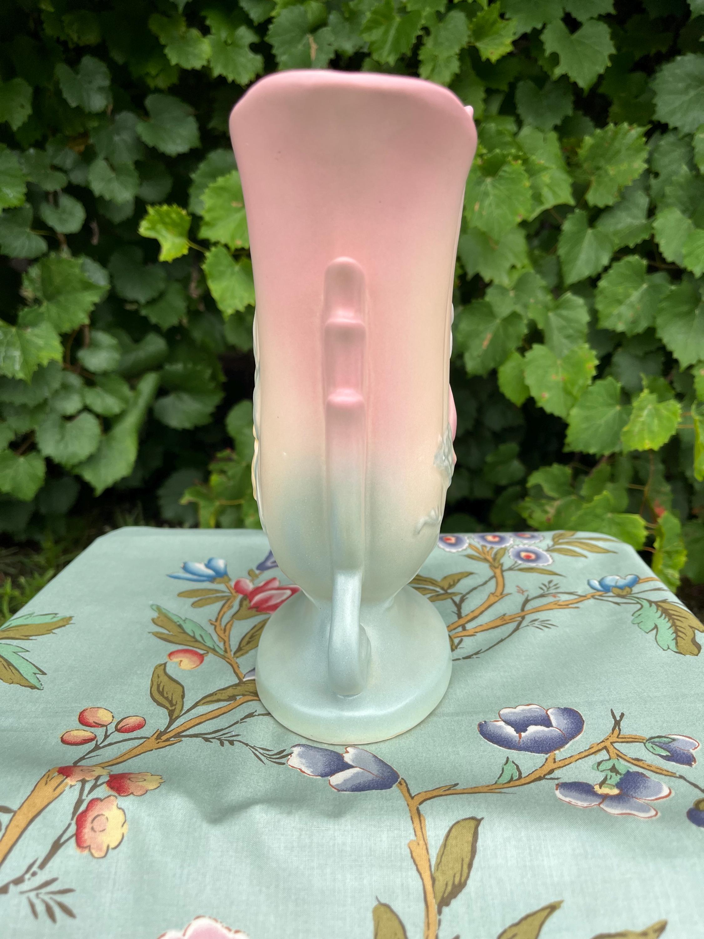 Vintage Hull Art Pottery/pink and Green Matte Finish/magnolia Pattern ...