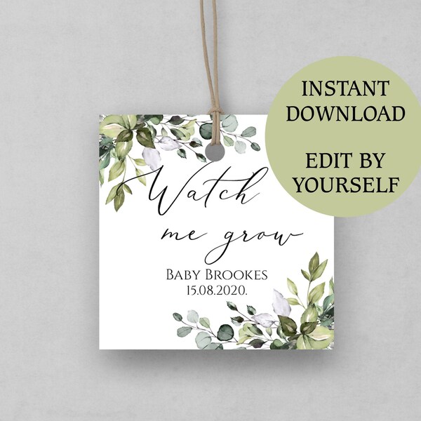 Watch Me Grow Tags - Etsy