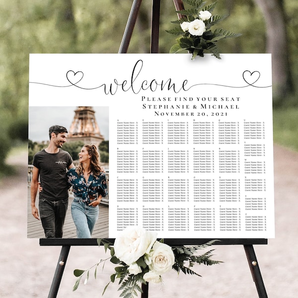 Magnetic Seating Chart for Wedding - Etsy