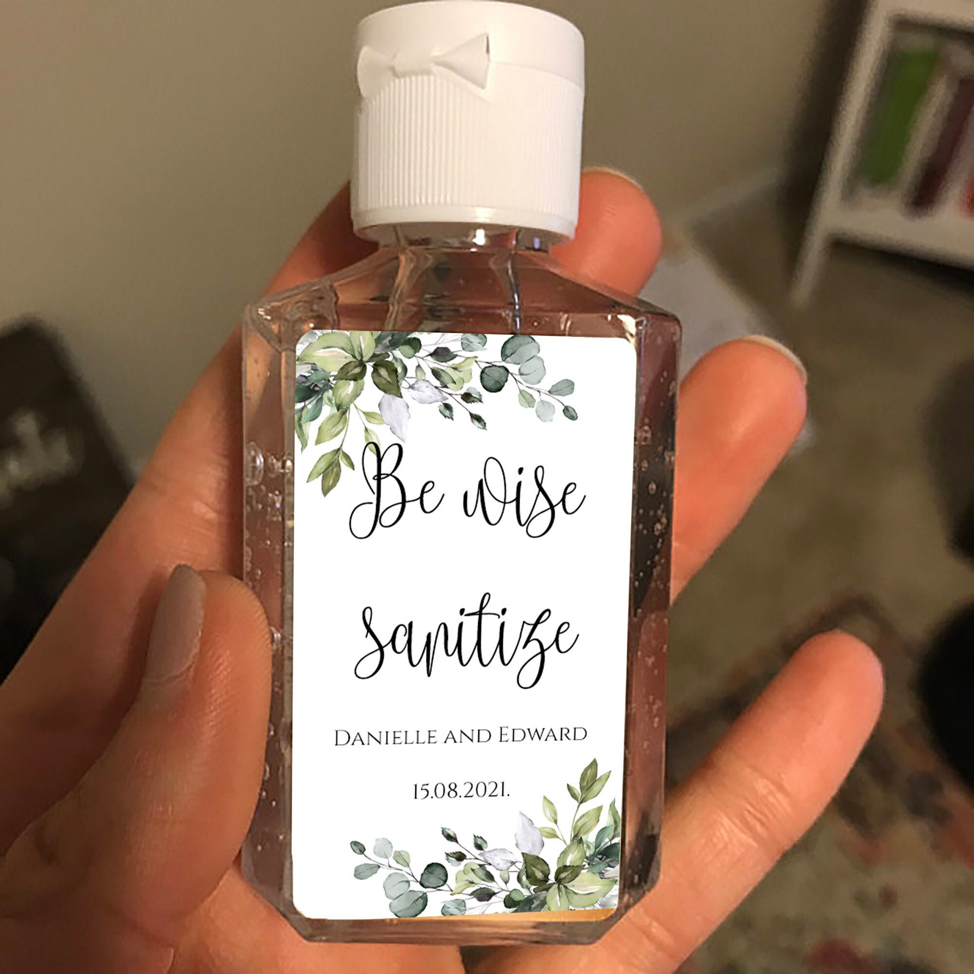 Hand Sanitizers Labels Template Be Wise Sanitize Label Wedding - Etsy