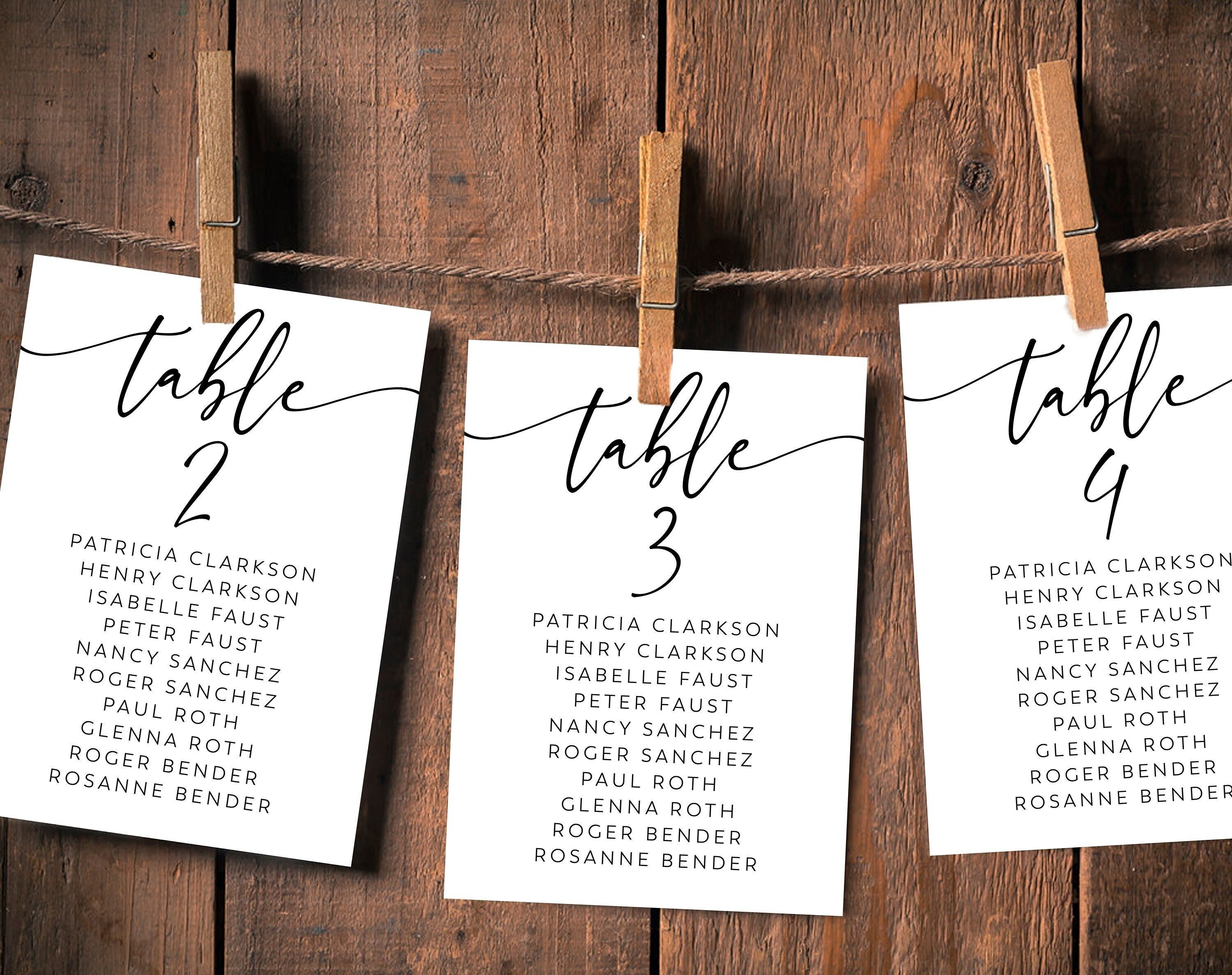 Wedding Table Assignment Display - Etsy
