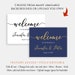 Navy Wedding Welcome Sign Editable Printable TEMPLETT - Etsy