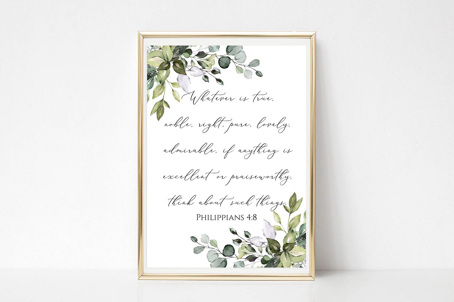 Philippians 4 8 Printable Sign Whatever is True Whatever is | Etsy