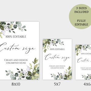 Editable Signs Custom Wedding Table Sign Template Edit in TEMPLETT ...