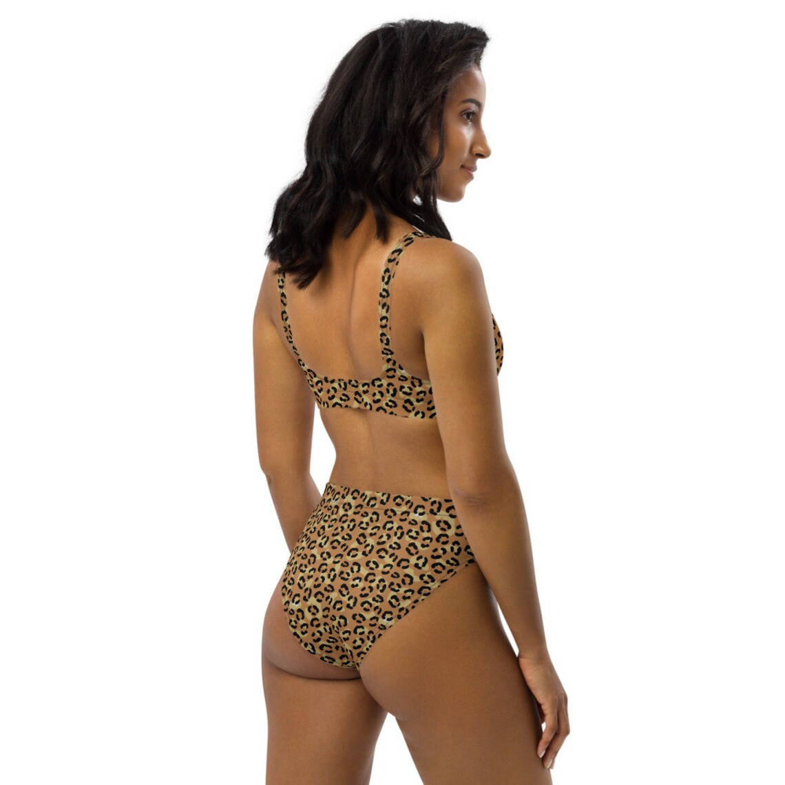 Cheetah Print High Waisted Bikini Etsy