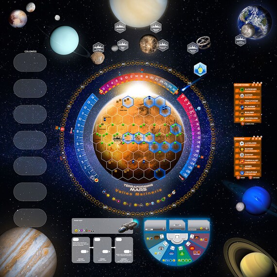 Terraforming Mars Compatible BASE MAP Playmat Graphic for - Etsy