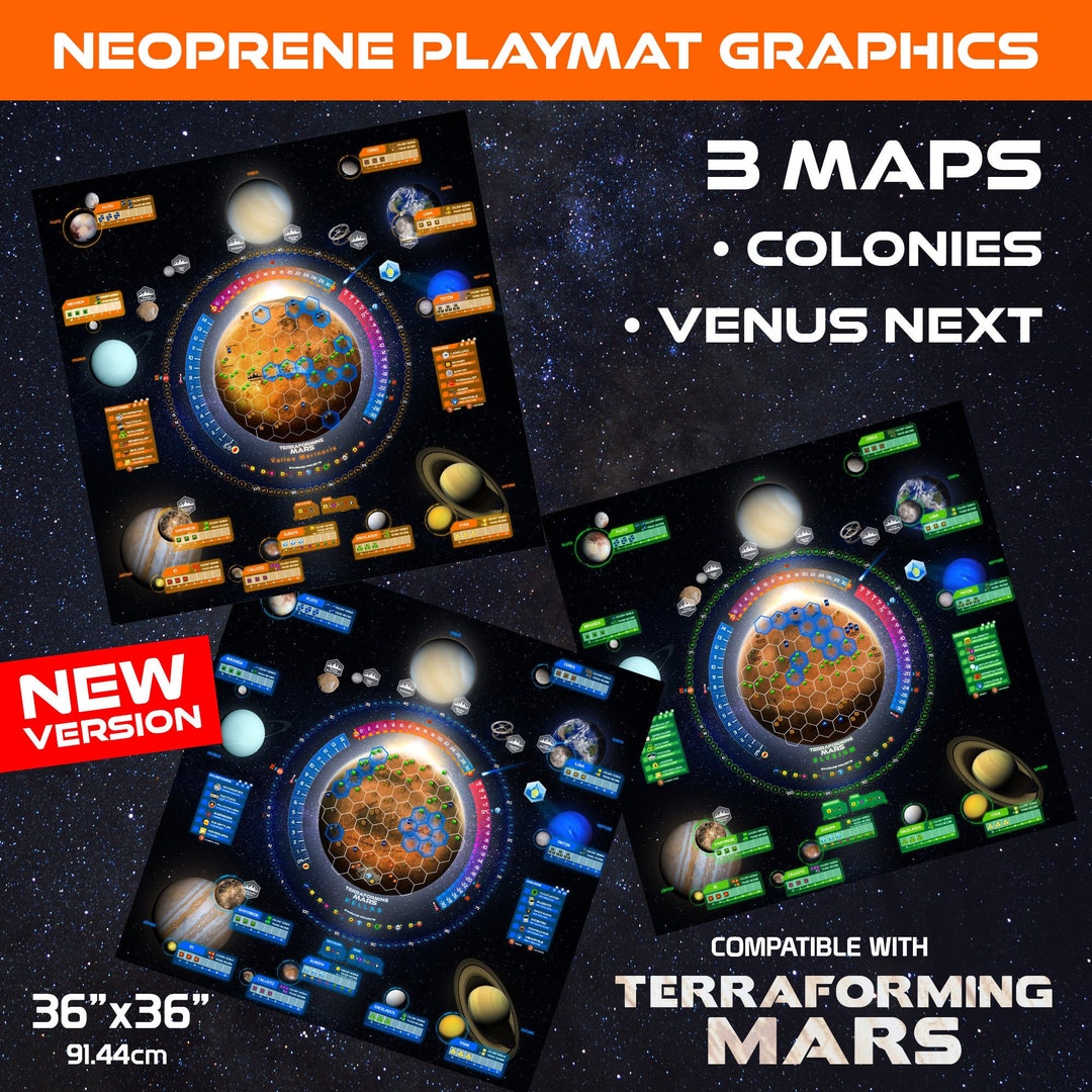 Terraforming Mars Compatible 3 Map Bundle - With Colonies, and Venus ...