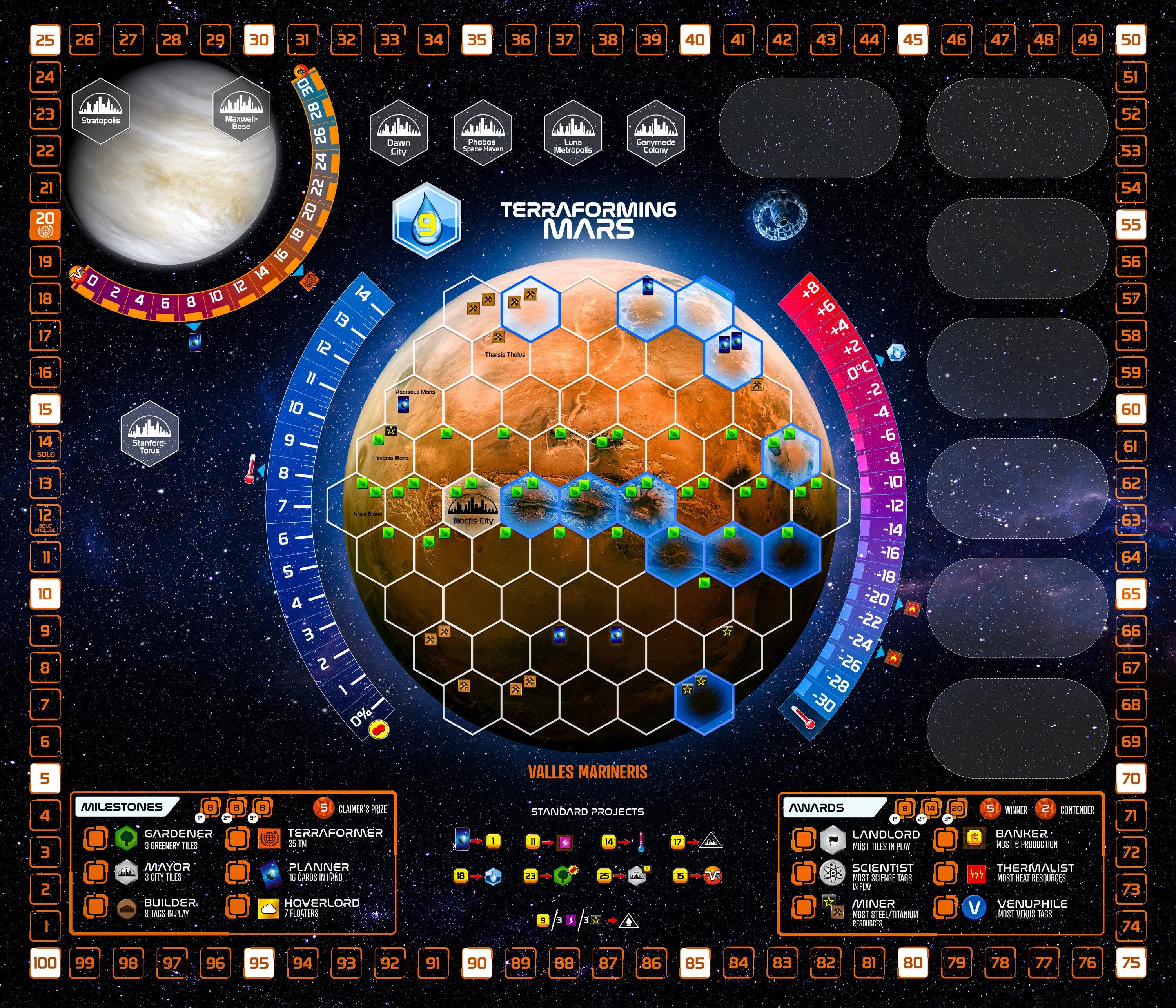 PRINTED Terraforming Mars Compatible Neoprene Game Mats - (your Choice ...