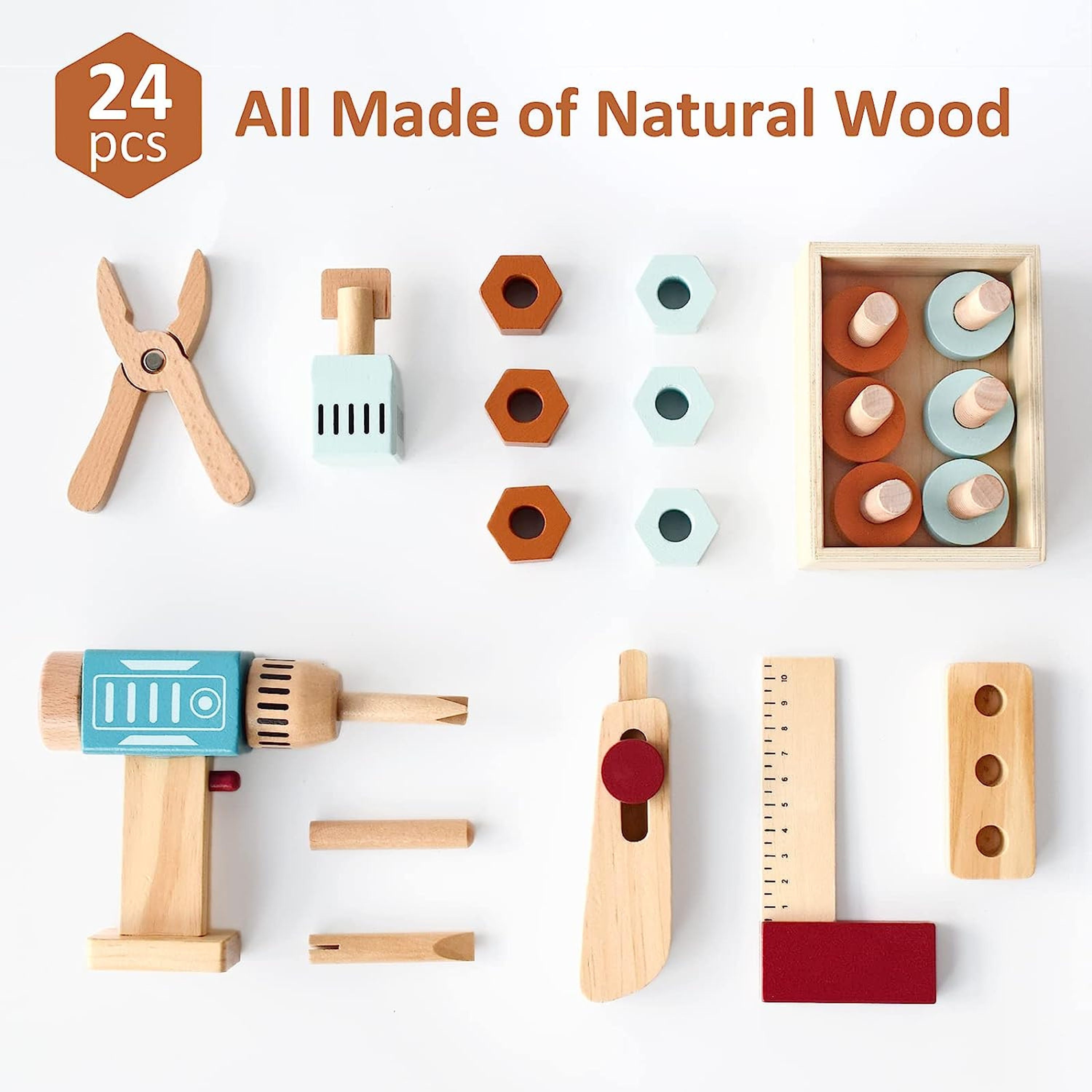 Personalized Wooden Toy Tool Box With Toy Drill - Etsy