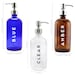 Glass Custom Labeled Refillable Pump Bottles (2 Pcs) - Etsy