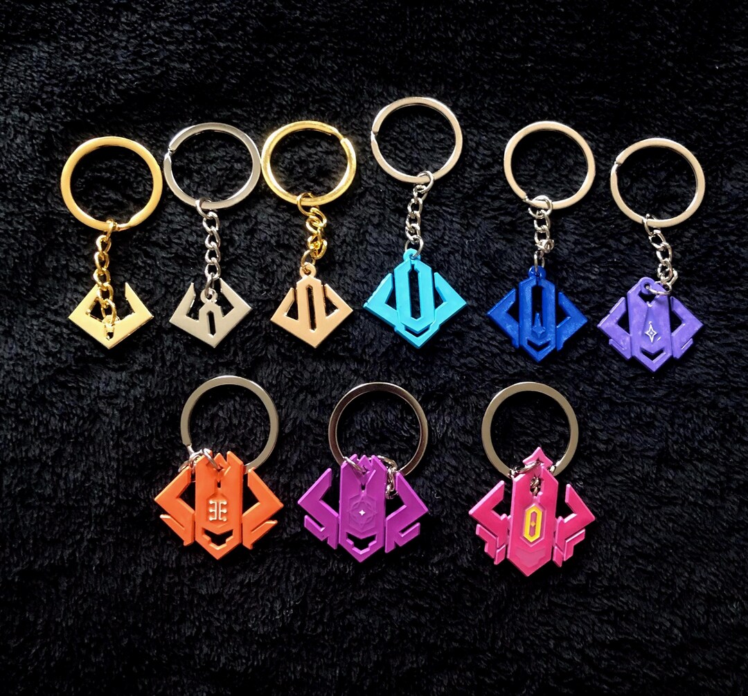 All Rank Tiers Keychains - Marvel Rivals Inspired Minimalist Keychain ...