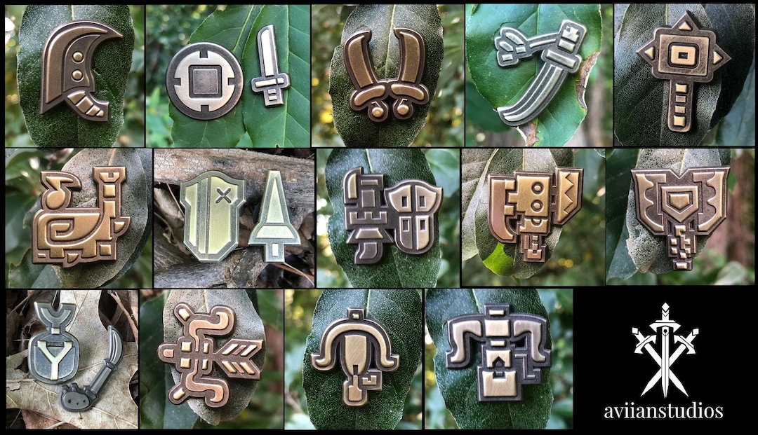 MH Weapon Class Symbols, Monster Hunter Inspired Enamel Pins and ...