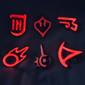 FFXIV Job Stone Symbol Pins - FF14 Inspired Glow in the Dark Enamel ...