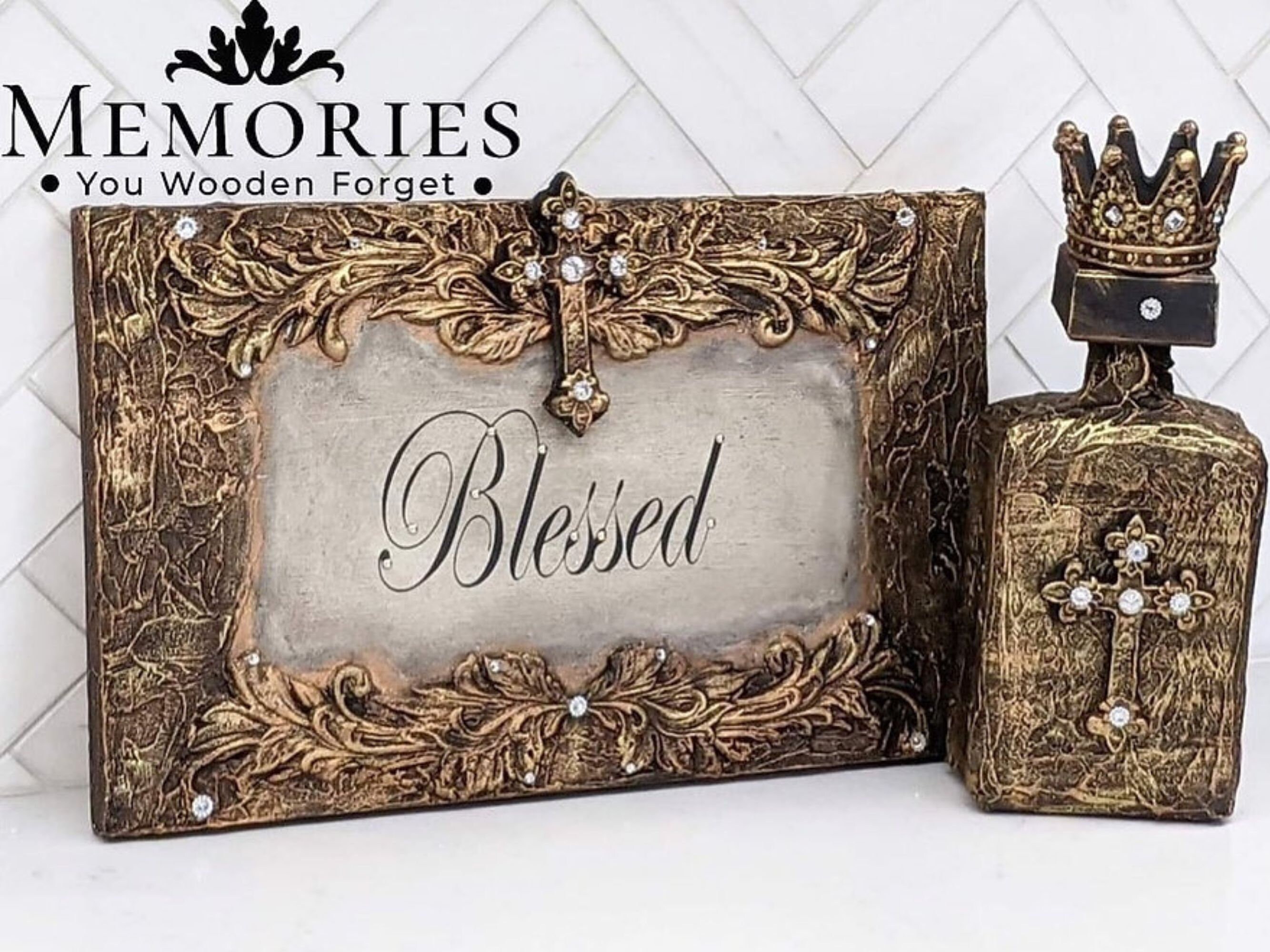 Blessed Wood Sign Rustic Home Decor Royal Decor Wood Plaque Wall ...