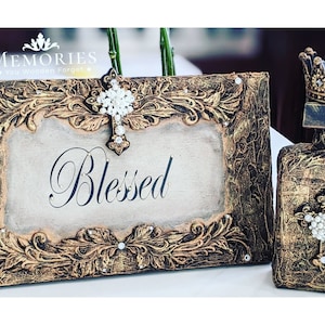 Blessed Wood Sign - Rustic Home Decor - Royal Decor - Wood Plaque ...