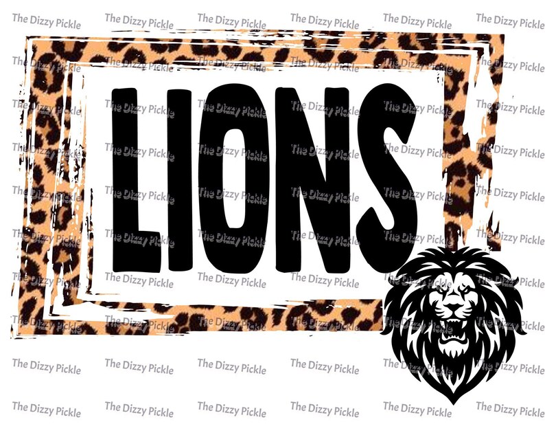 Sublimation Leopard Print Border Lions Design PNG - Etsy